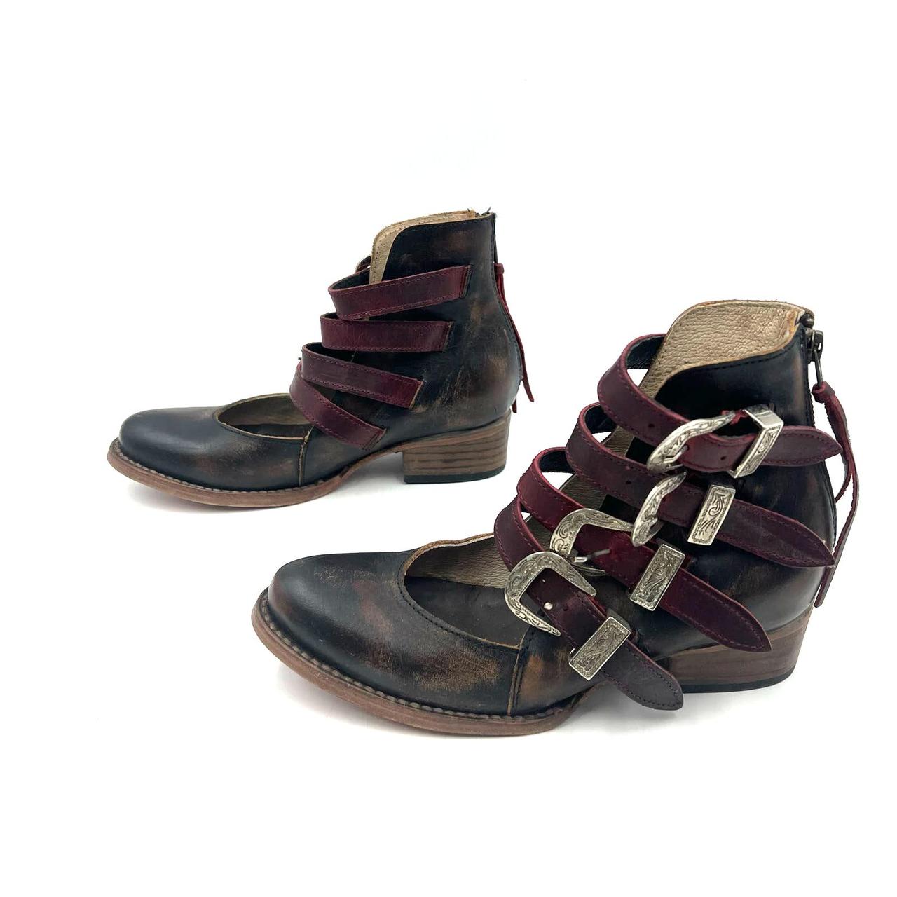 Freebird By Steven Scarlett Booties Buckle Detail... - Depop