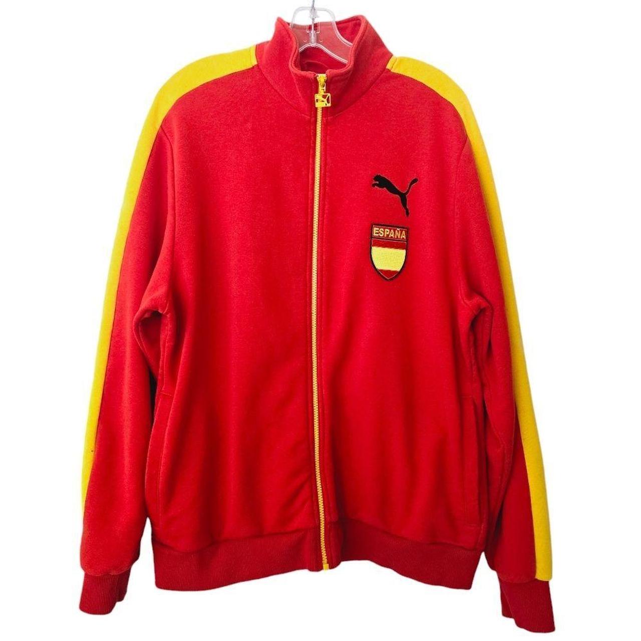 Puma Espana Spain Jersey Zip Up Jacket Red Yellow. Depop