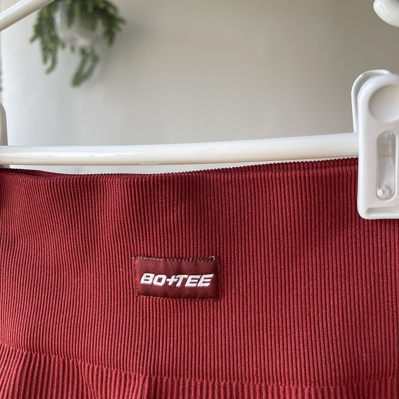 Botee Womens Burgundy And Red Top Depop