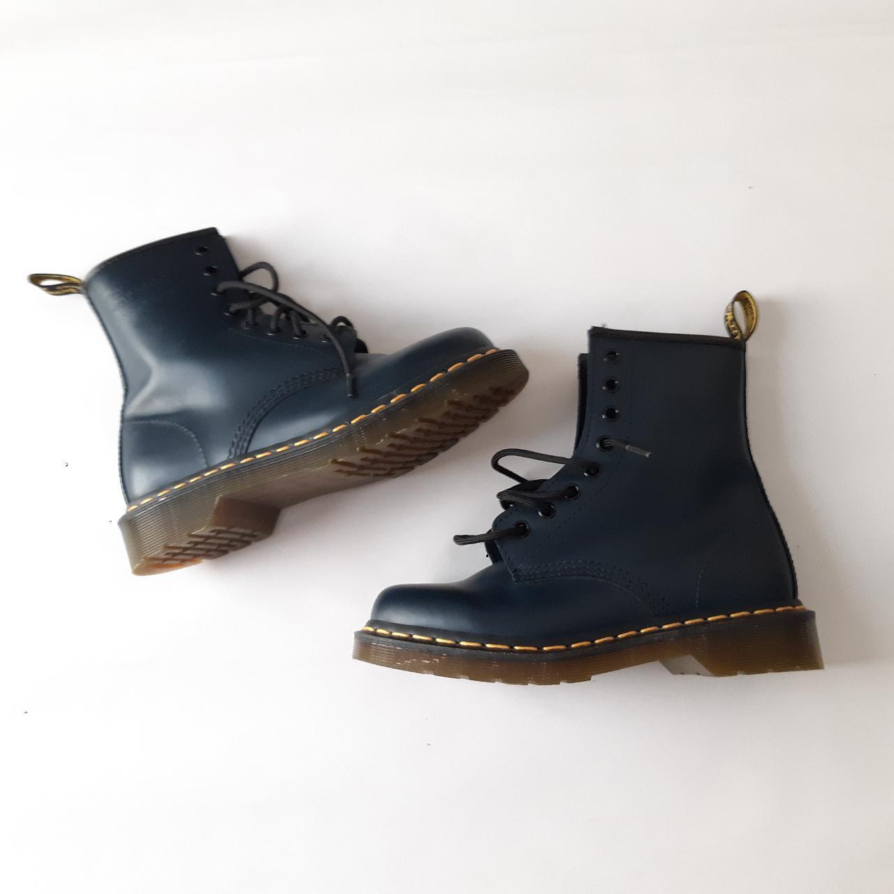 navy blue doc martens model 1460 original size... - Depop