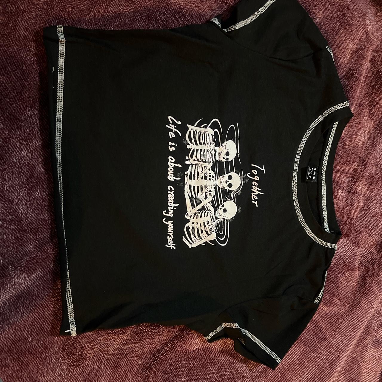 •black skull crop top •never worn brand new - Depop