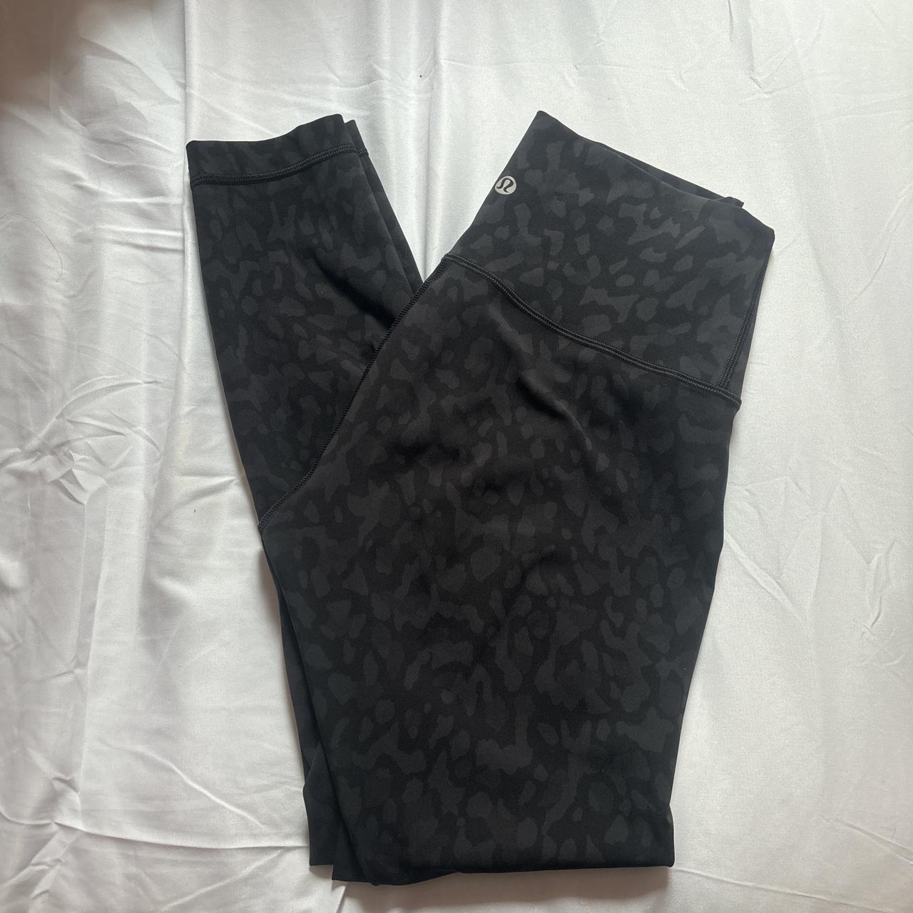 Lululemon Black Cheetah Print Wunder... - Depop