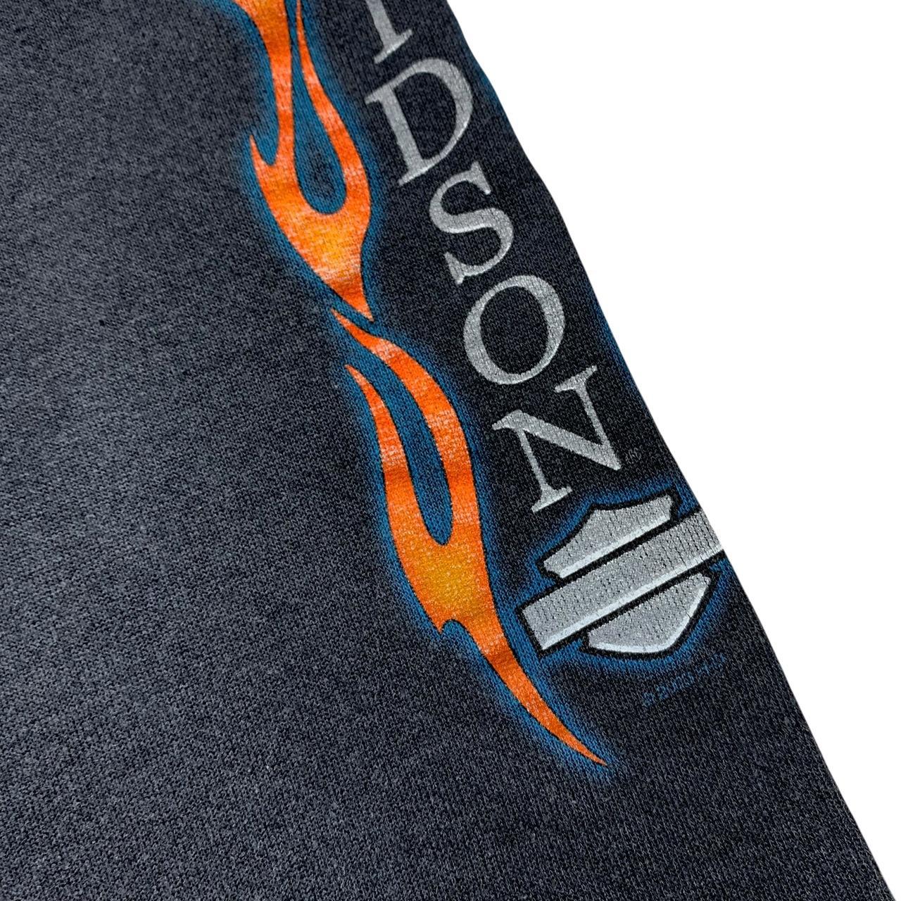 Vintage Y2K Harley Davidson Logo Flame sweatpants... | Depop