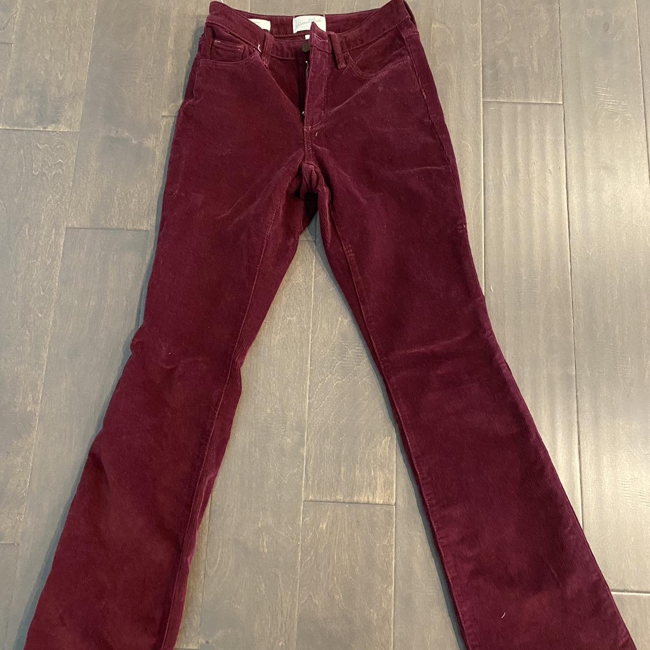 Universal Thread Women's Red and Burgundy Jeans | Depop