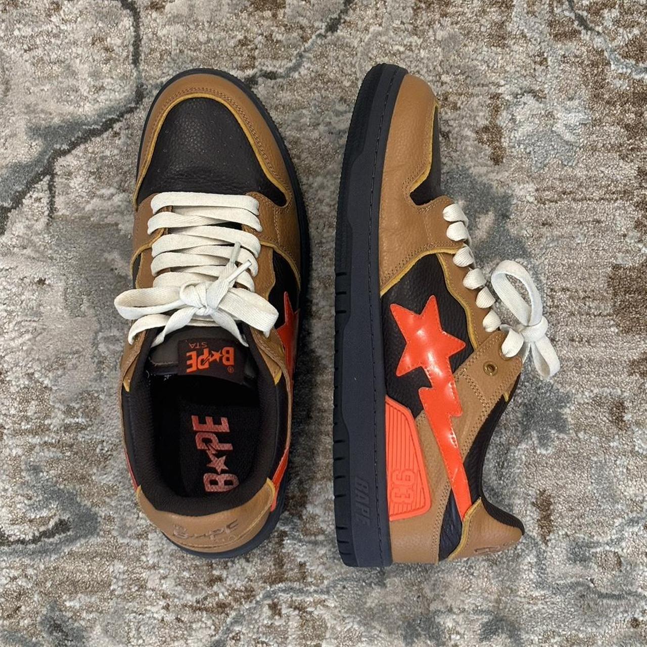 A Bathing Ape Bape SK8 Sta Brown-Orange #bapesta... - Depop