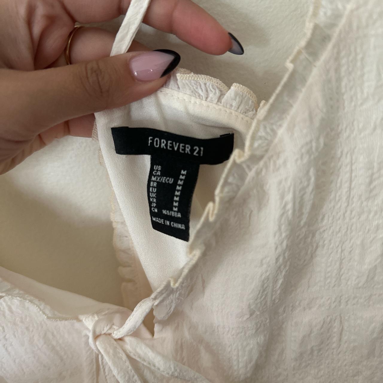 Forever 21 Women's Cream Dress | Depop