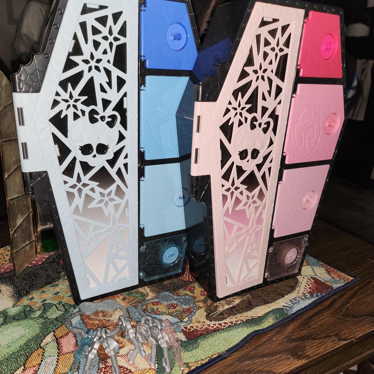 Two Monster High G3 Coffin Locker Doll Cases — Both... - Depop