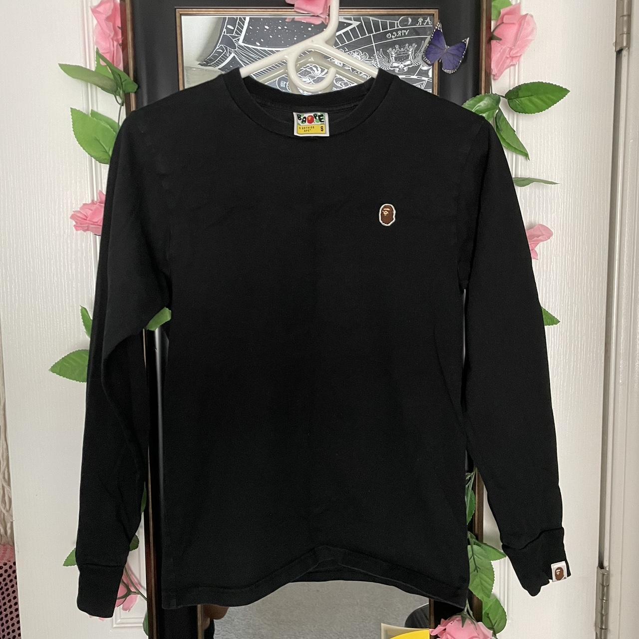 bape black long sleeve - Depop