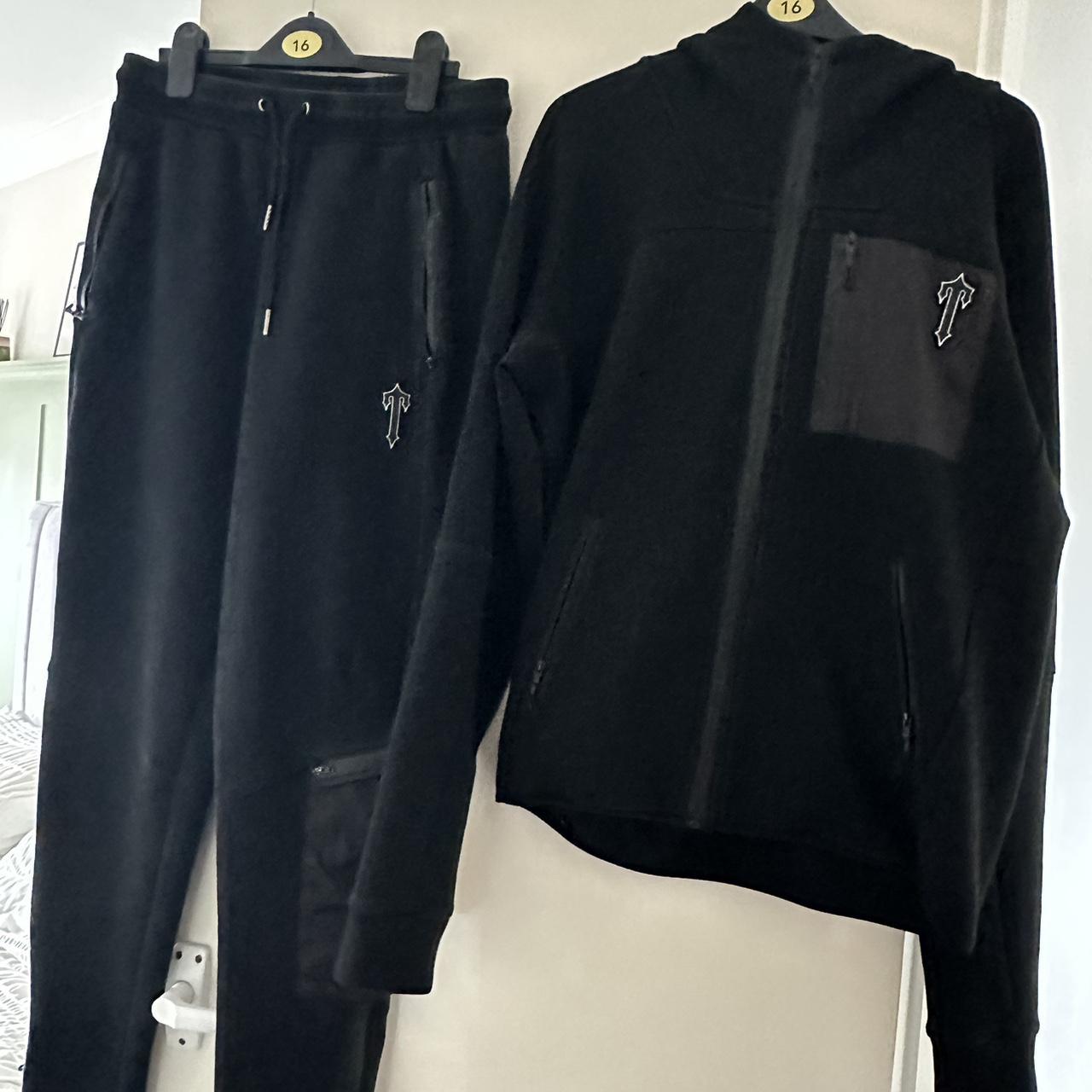 Trapstar T-fleece tracksuit black - Depop