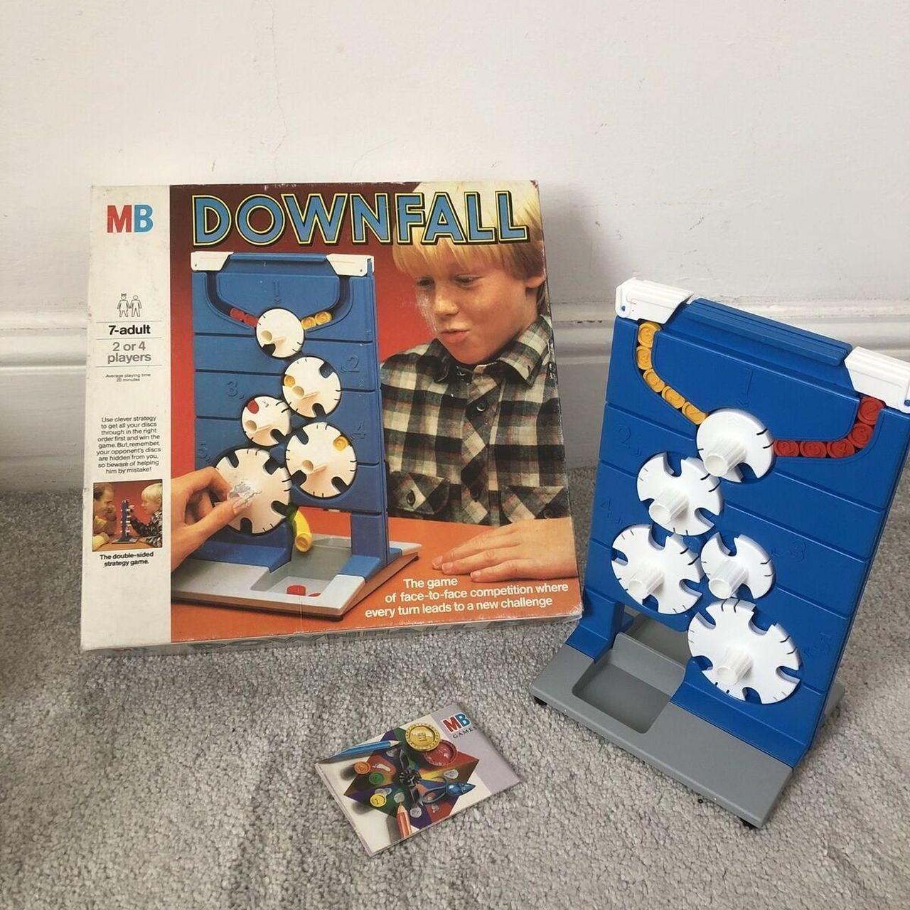 Vintage Downfall Board Game Square Box 1977 Complete. - Depop