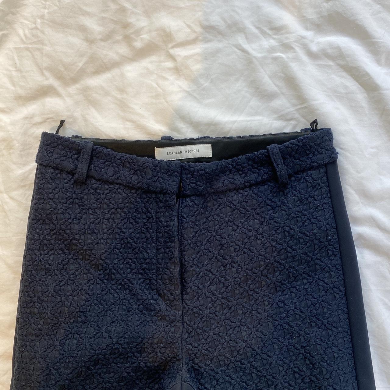 Scanlan Theodore navy panelled pants - Depop