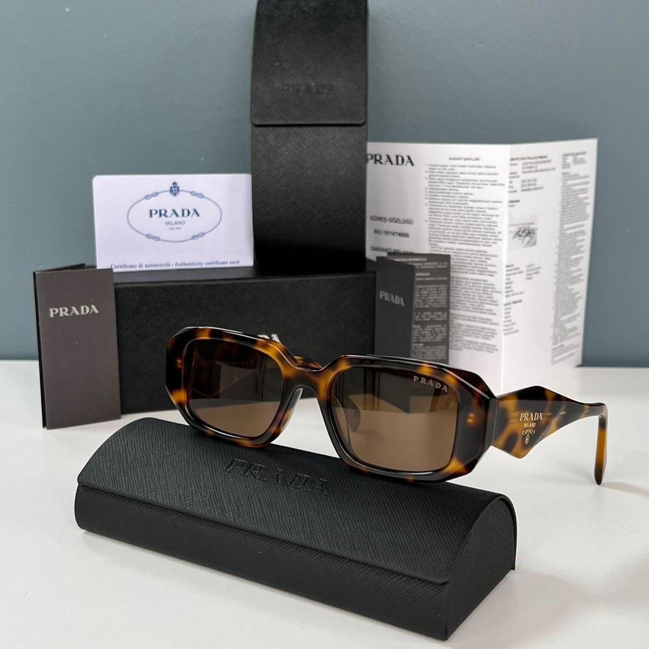 Prada Women's Brown Sunglasses | Depop