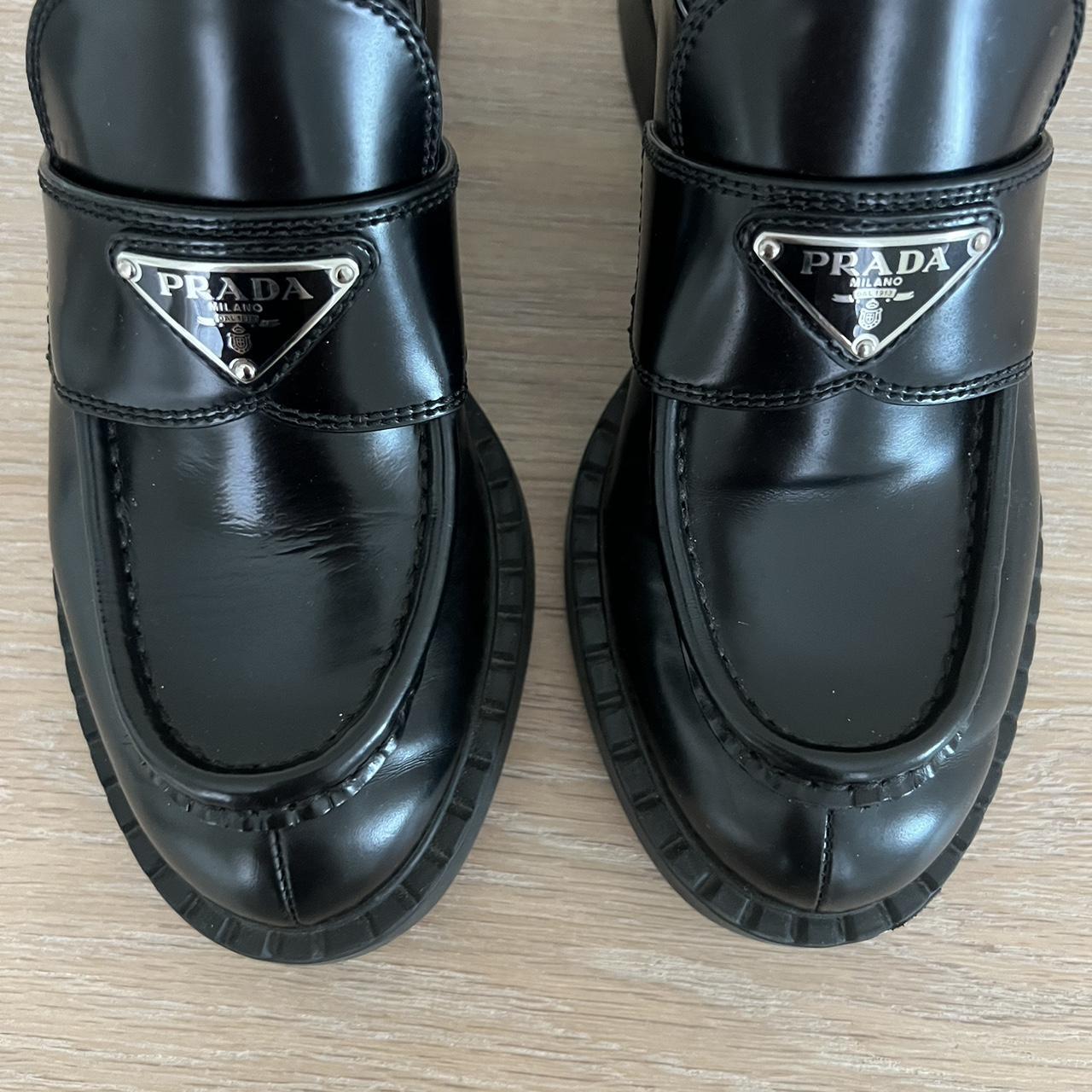 Black Patent Leather Prada Loafers Size 37 Worn... - Depop