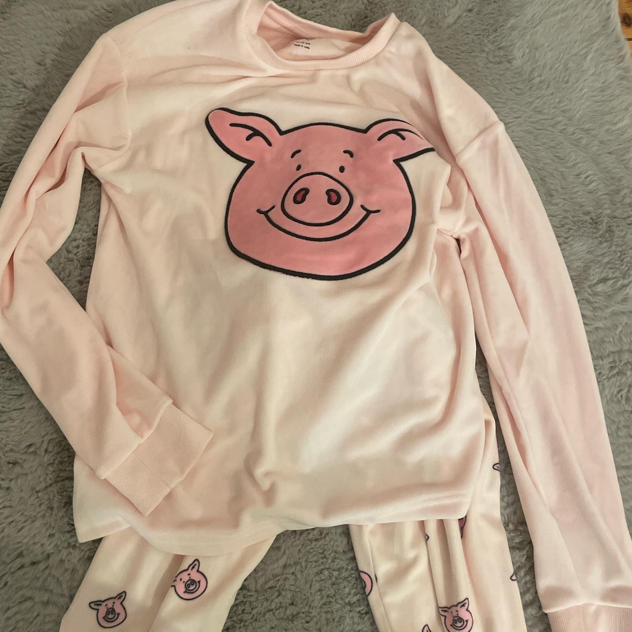 Percy Pig Pink Pjs Age 11-12 Never been used and... - Depop
