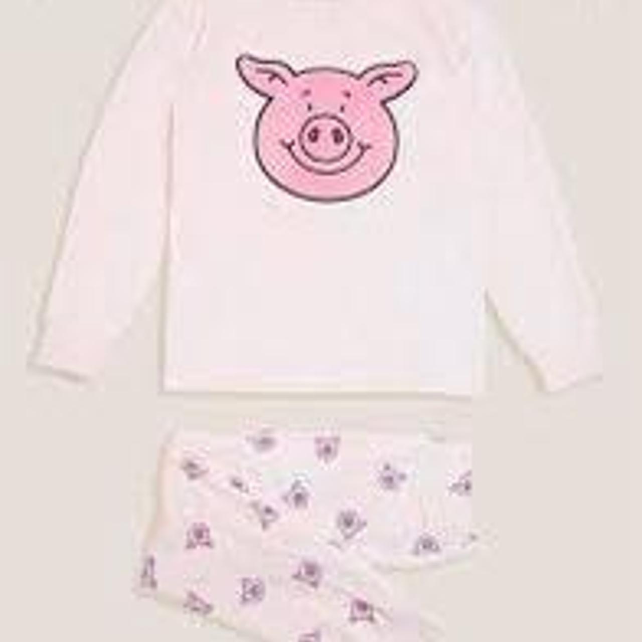 Percy Pig Pink Pjs Age 11-12 Never been used and... - Depop