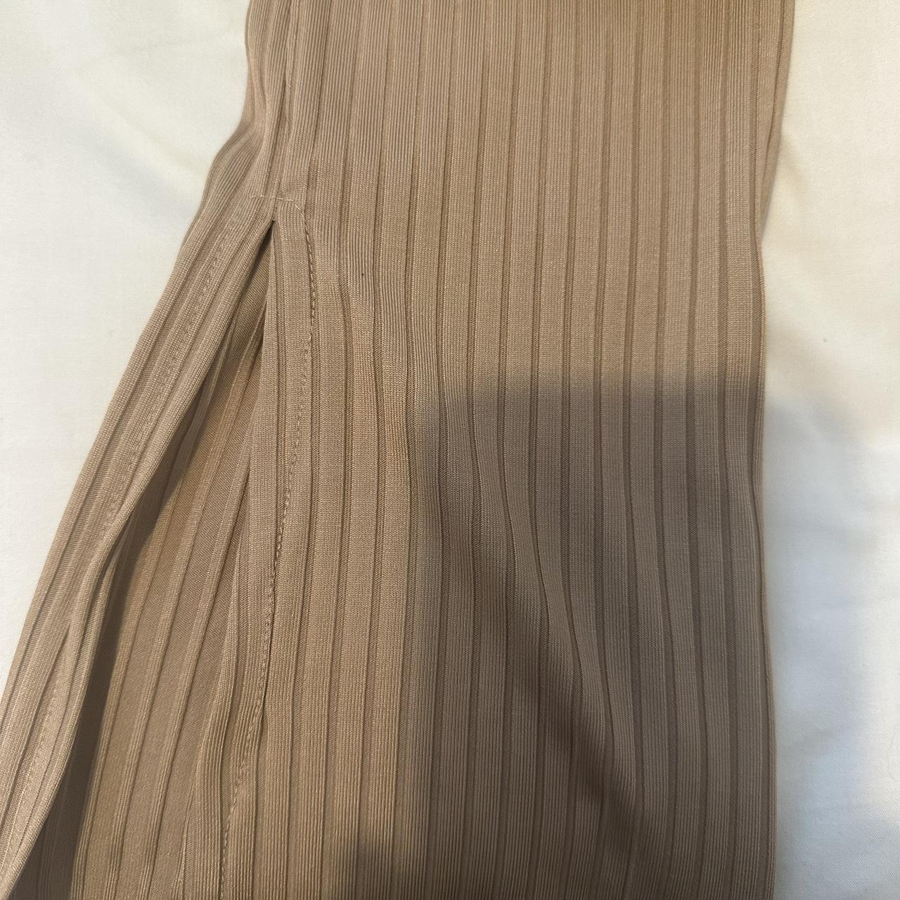 New look beige flared ribbed leggings! Age 9 but... - Depop