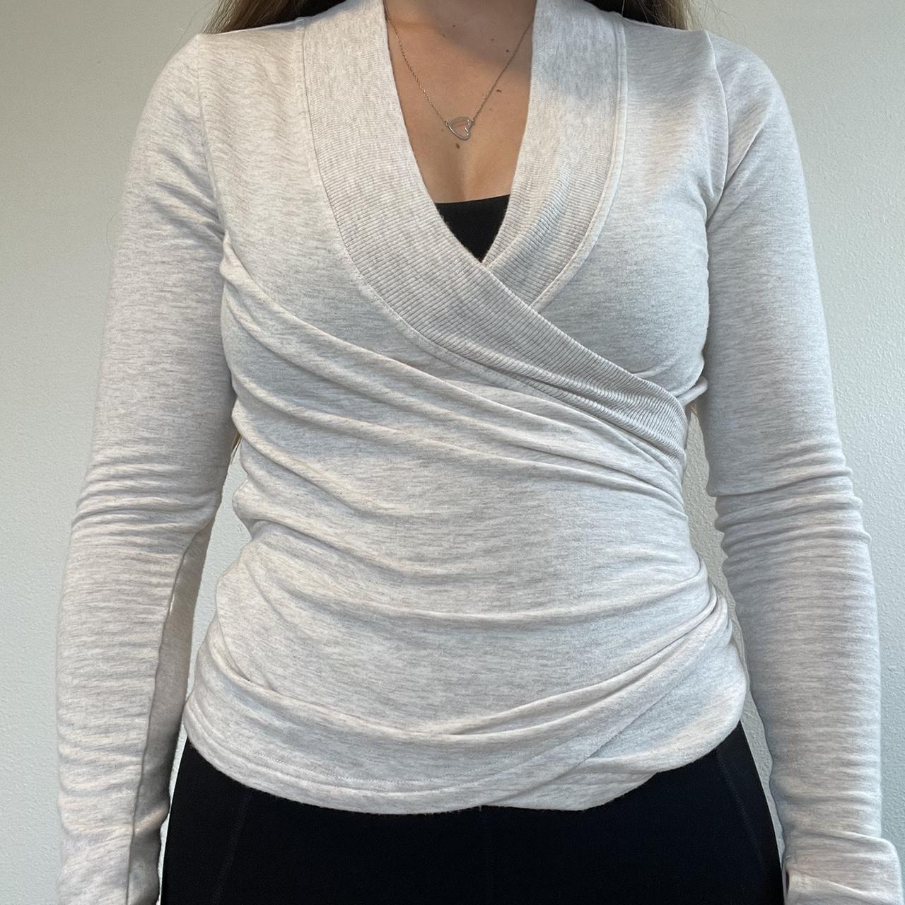 Athleta wrap top. It is so soft and comfy. Only worn... - Depop