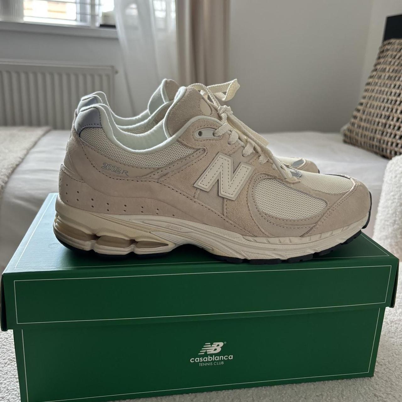 New Balance 2002r cream, with new balance box,... - Depop