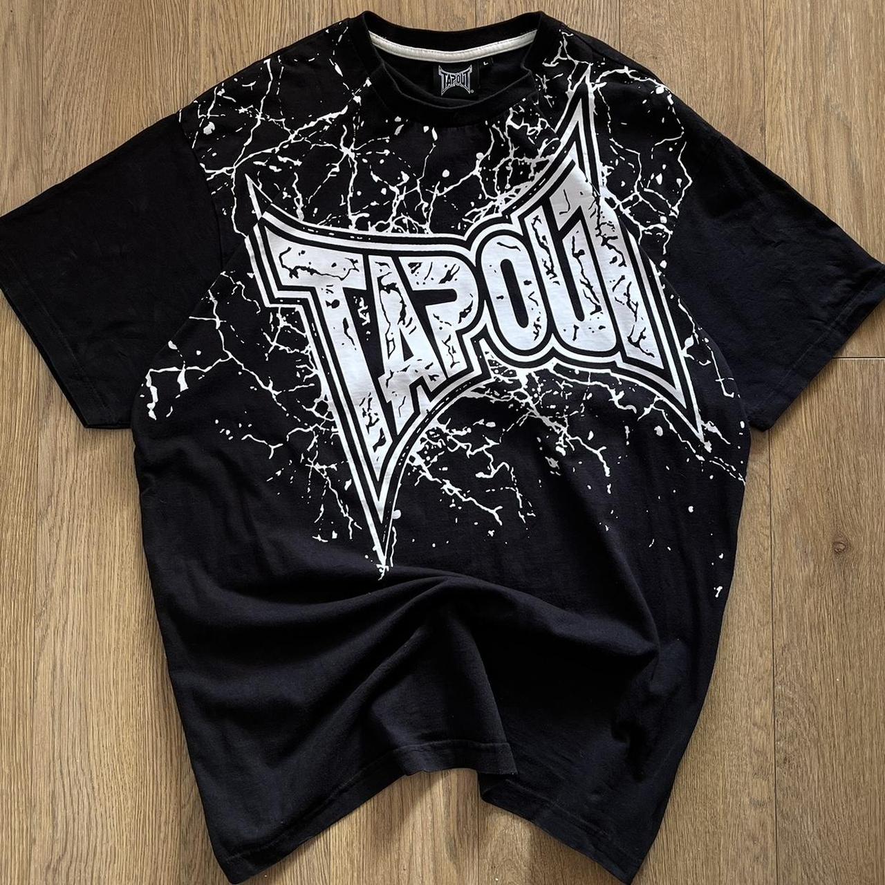 Y2k Affliction Type Rare Black Tapout T shirt Size... - Depop