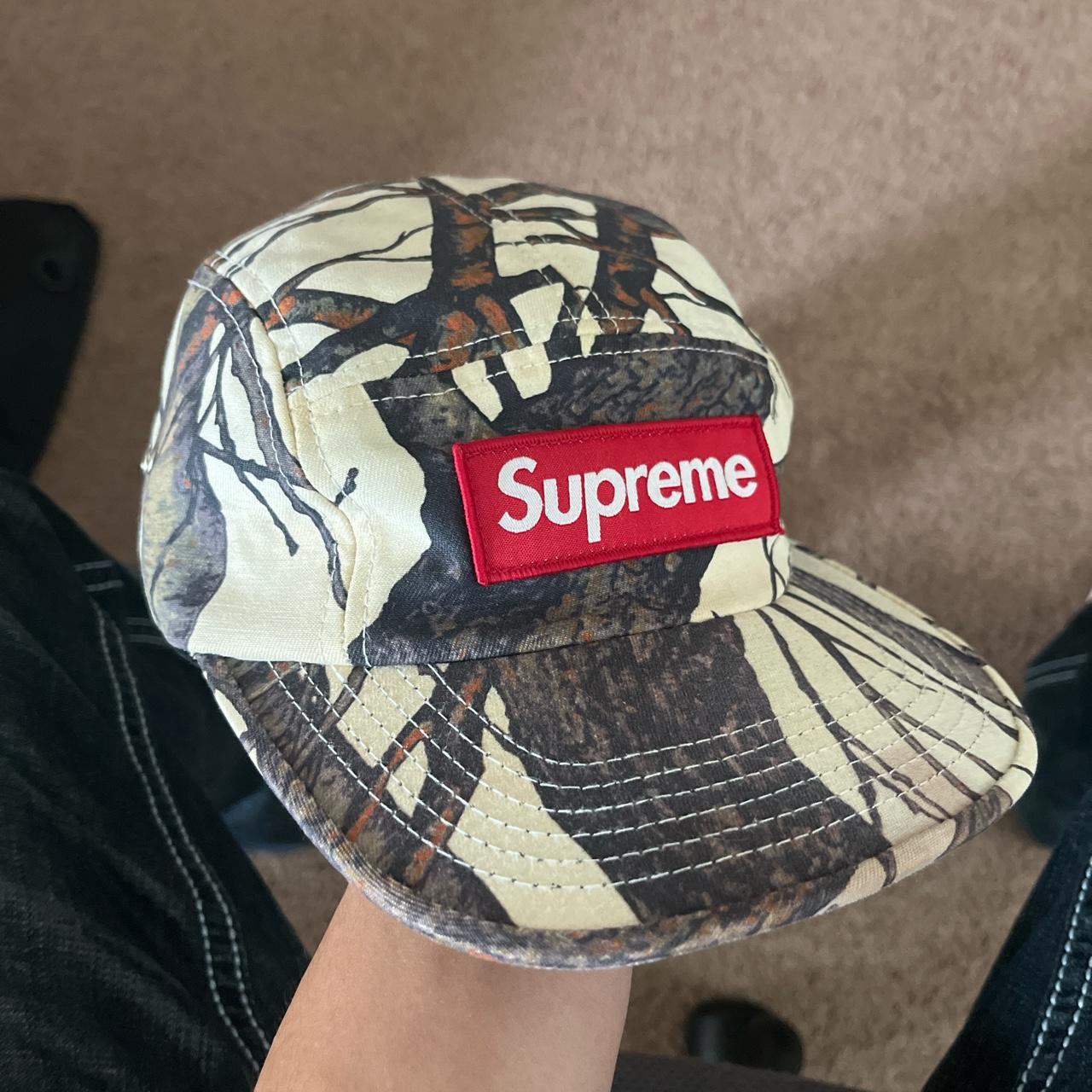 Supreme Men's Cream and Brown Hat | Depop