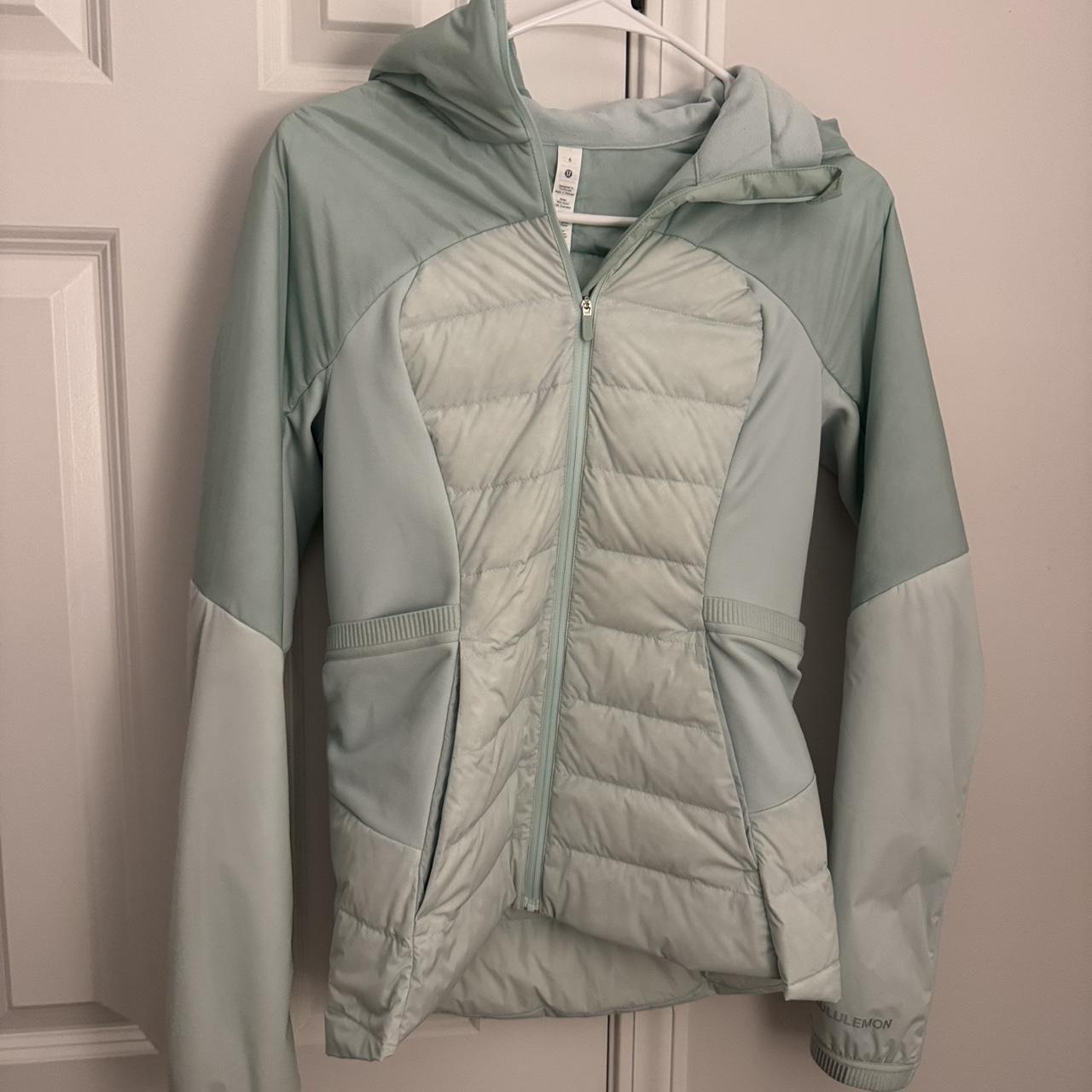 Lululemon mint puffer define jacket Size 6 Never Worn | Depop