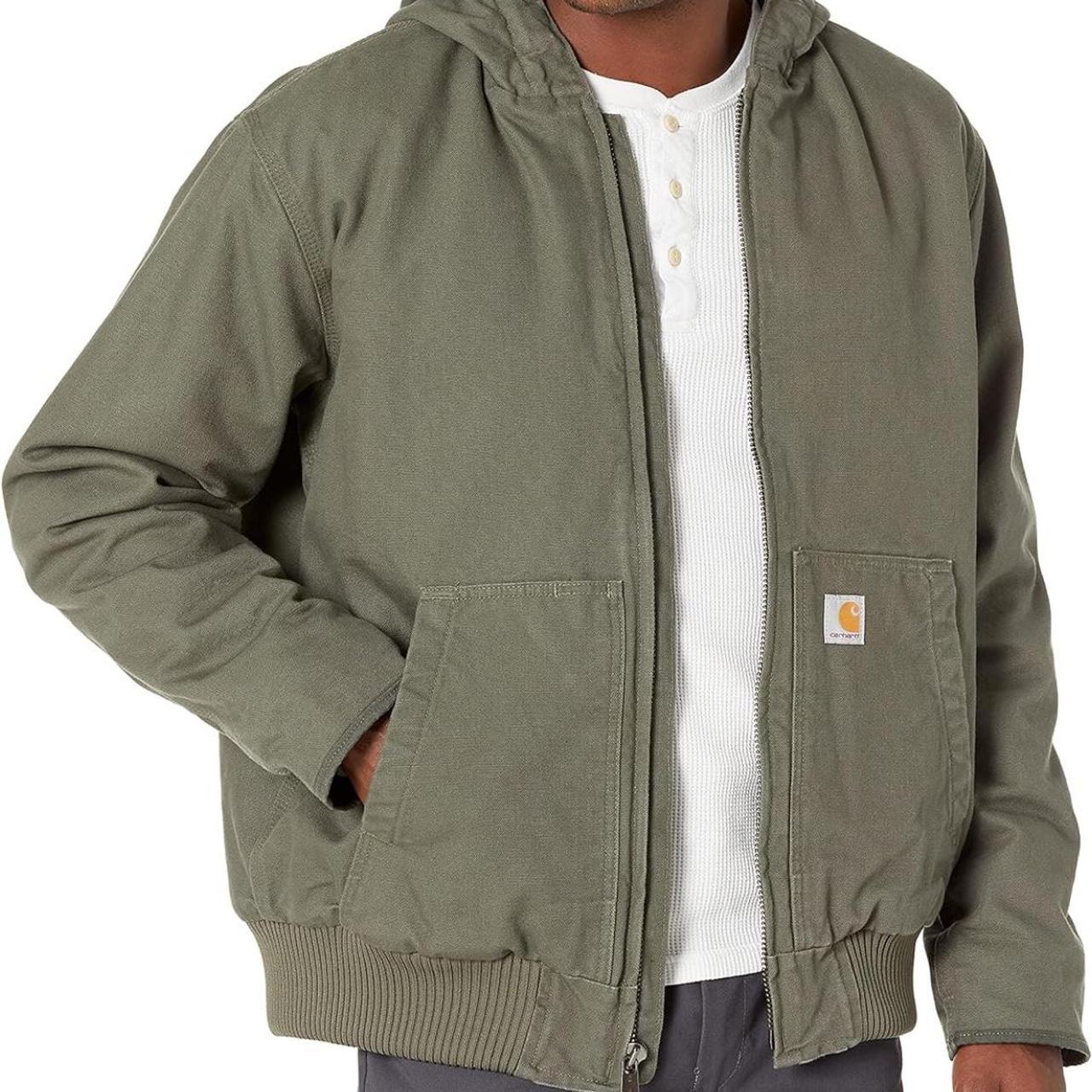 Oversized moss green carhartt jacket (originally... - Depop