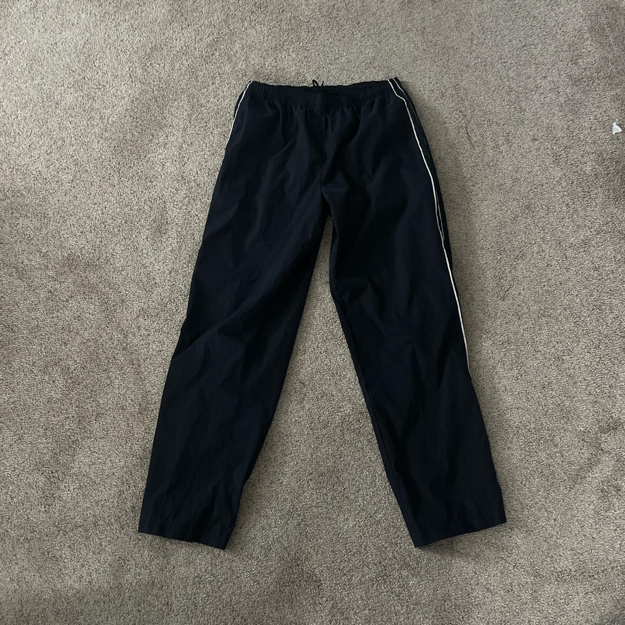 Sick Baggy Izod wide sweats with white lines Size... - Depop