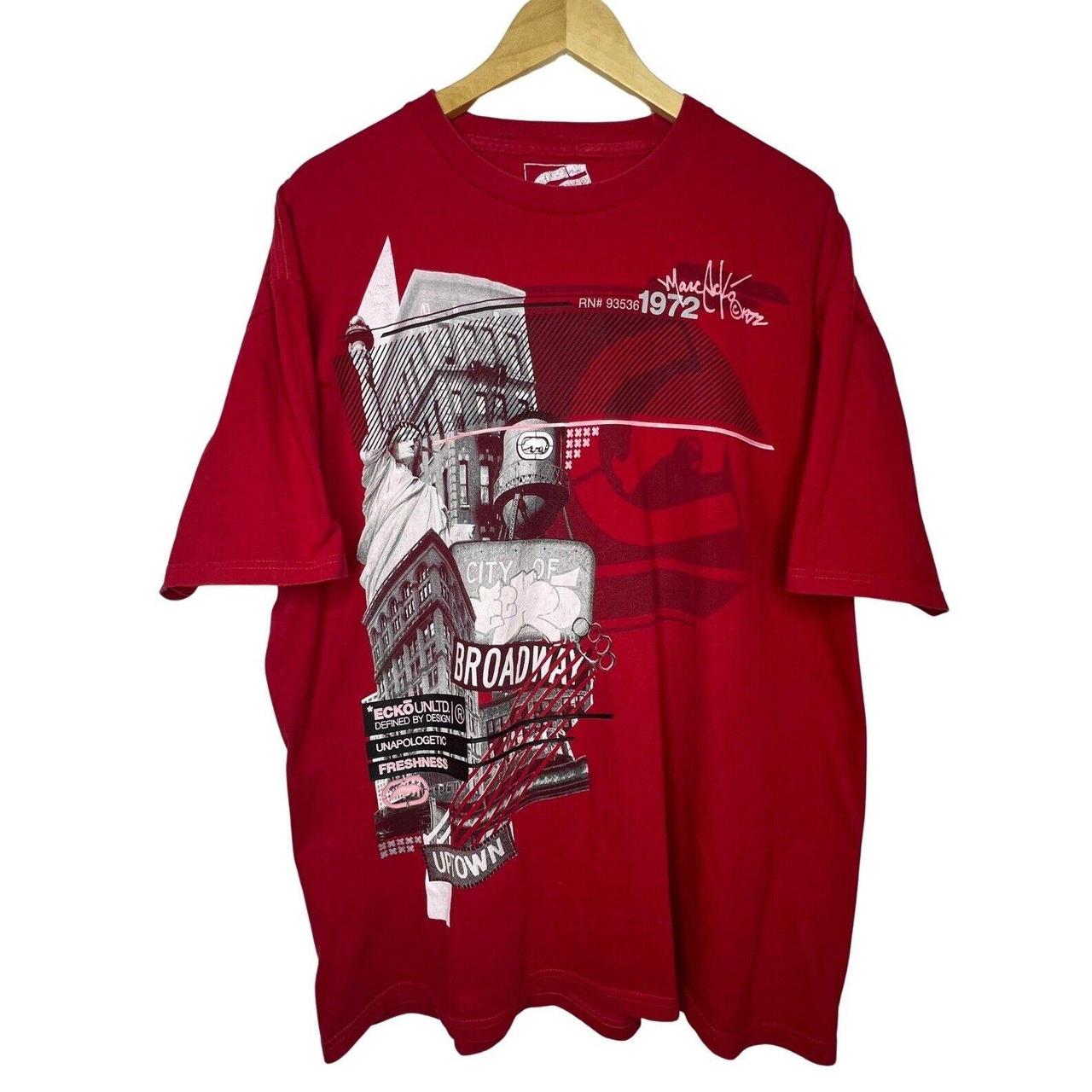 Vintage Ecko Unltd T Shirt Mens Large Red Black... - Depop