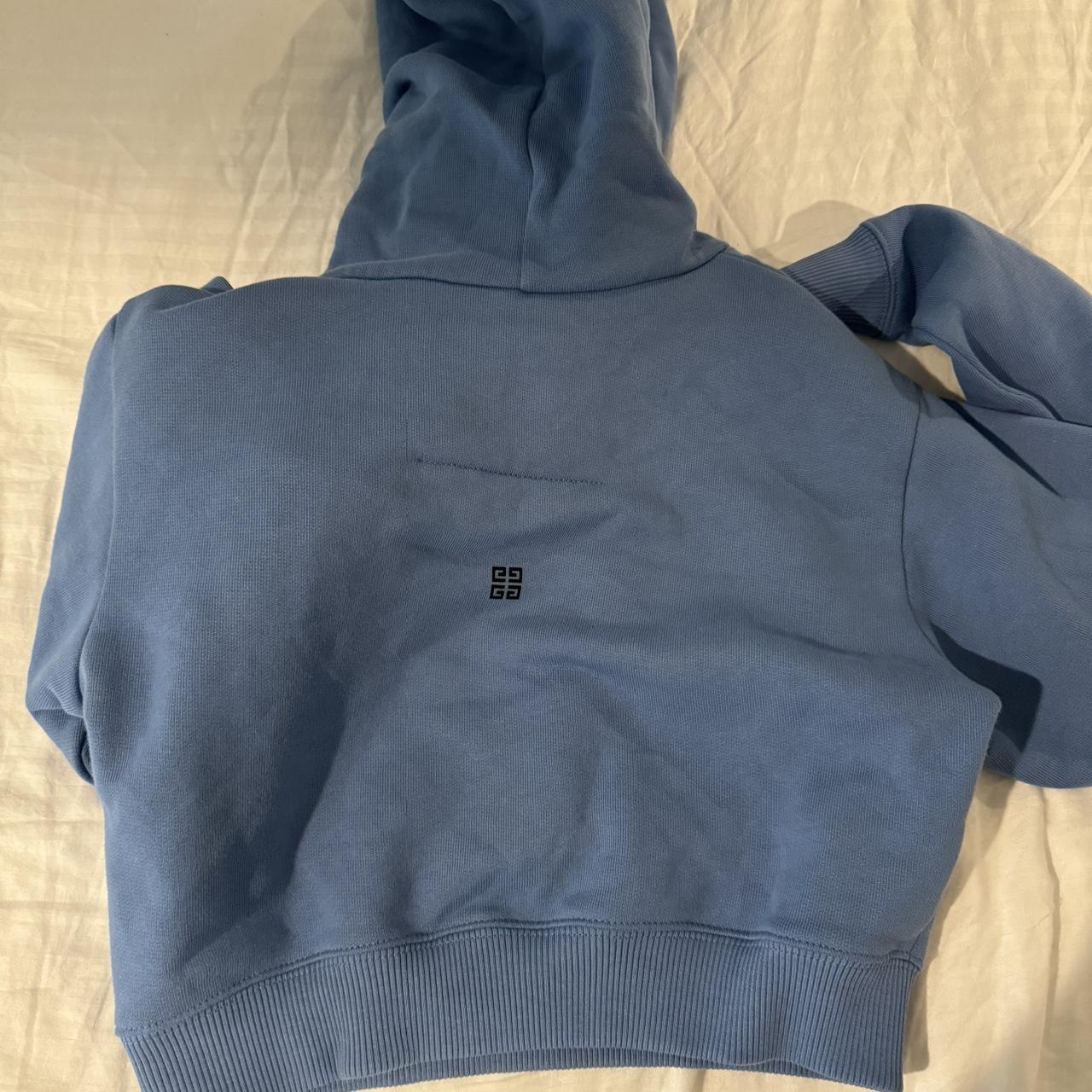 Light blue Givenchy crop hoodie - Depop