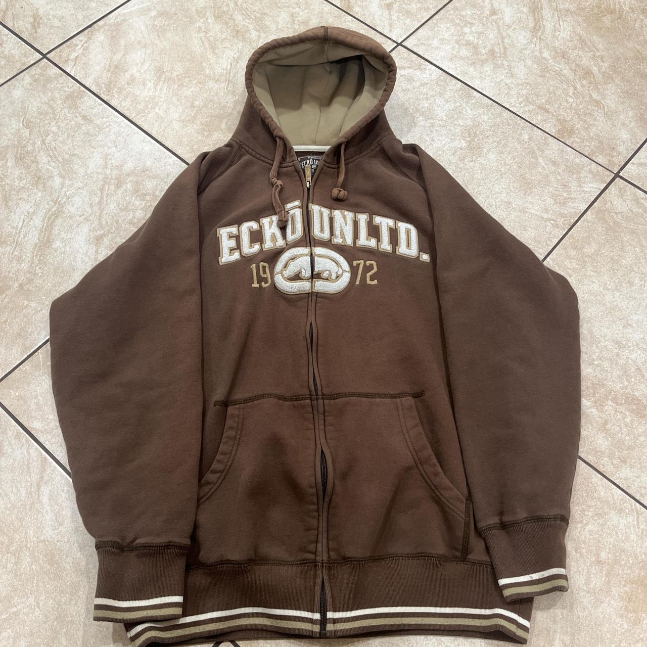 Ecko Unltd Zip Up Hoodie Size XL good condition... - Depop