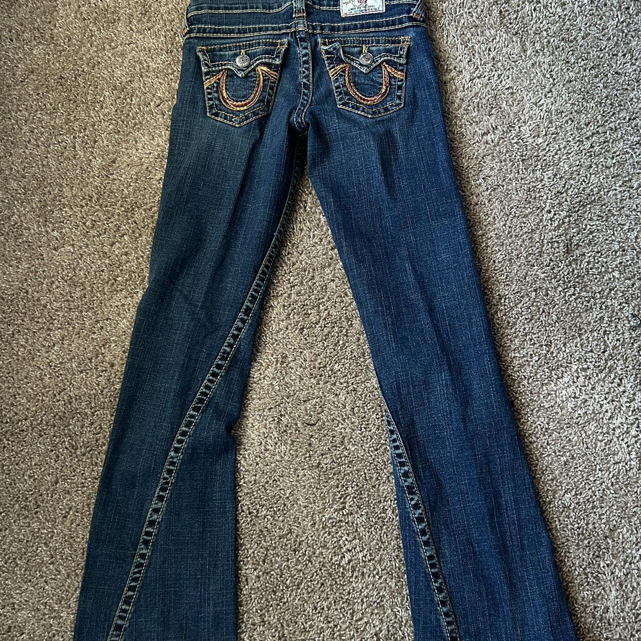 true religion skinny flared jeans - Depop