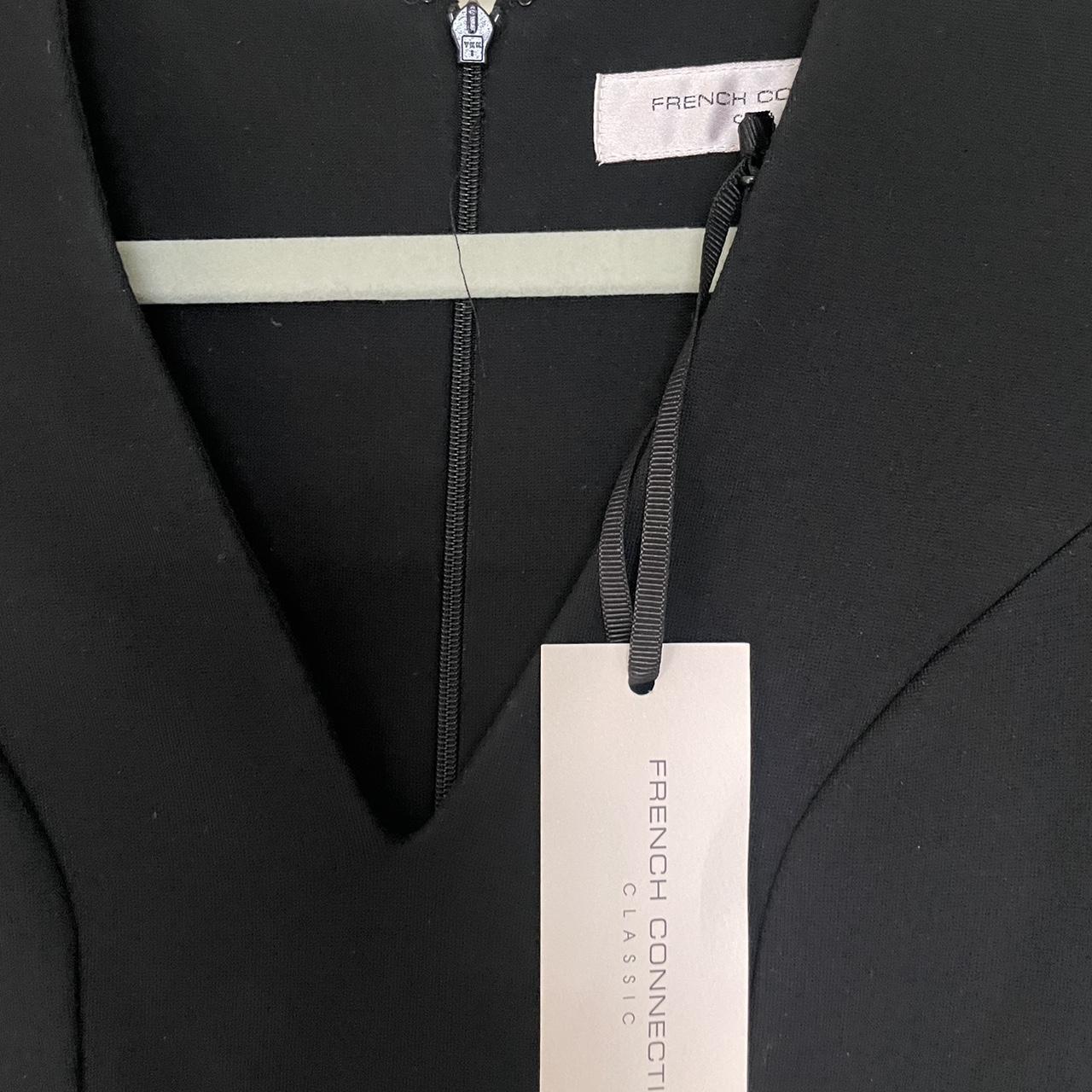 French Connection black knee length fitted dress.... - Depop