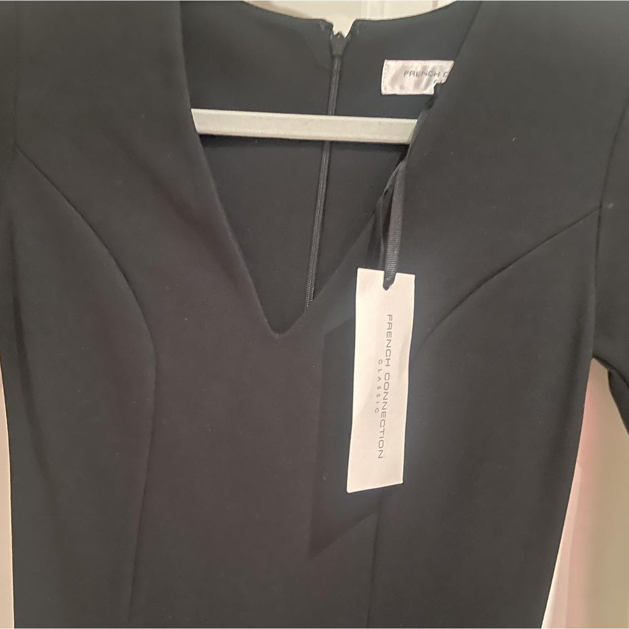French Connection black knee length fitted dress.... - Depop
