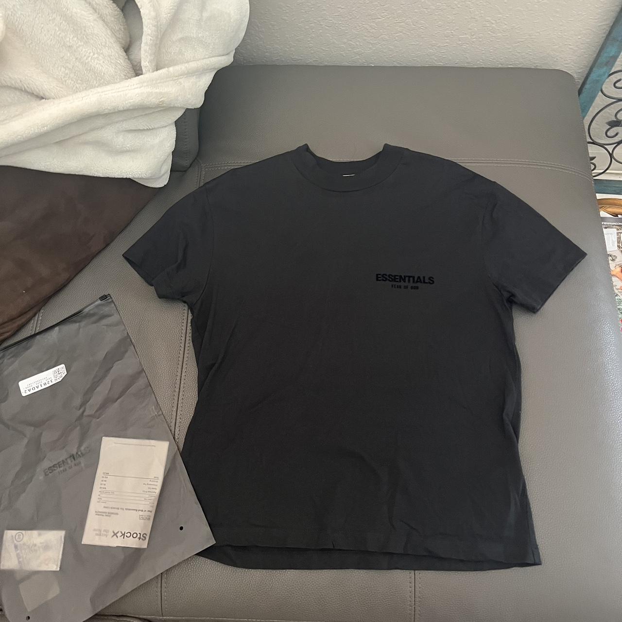 Essentials Men's Black T-shirt | Depop