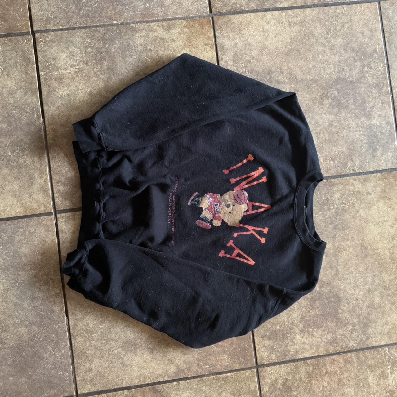 Black & red Ina Power 2021 crewneck #inaka #gymwear... - Depop