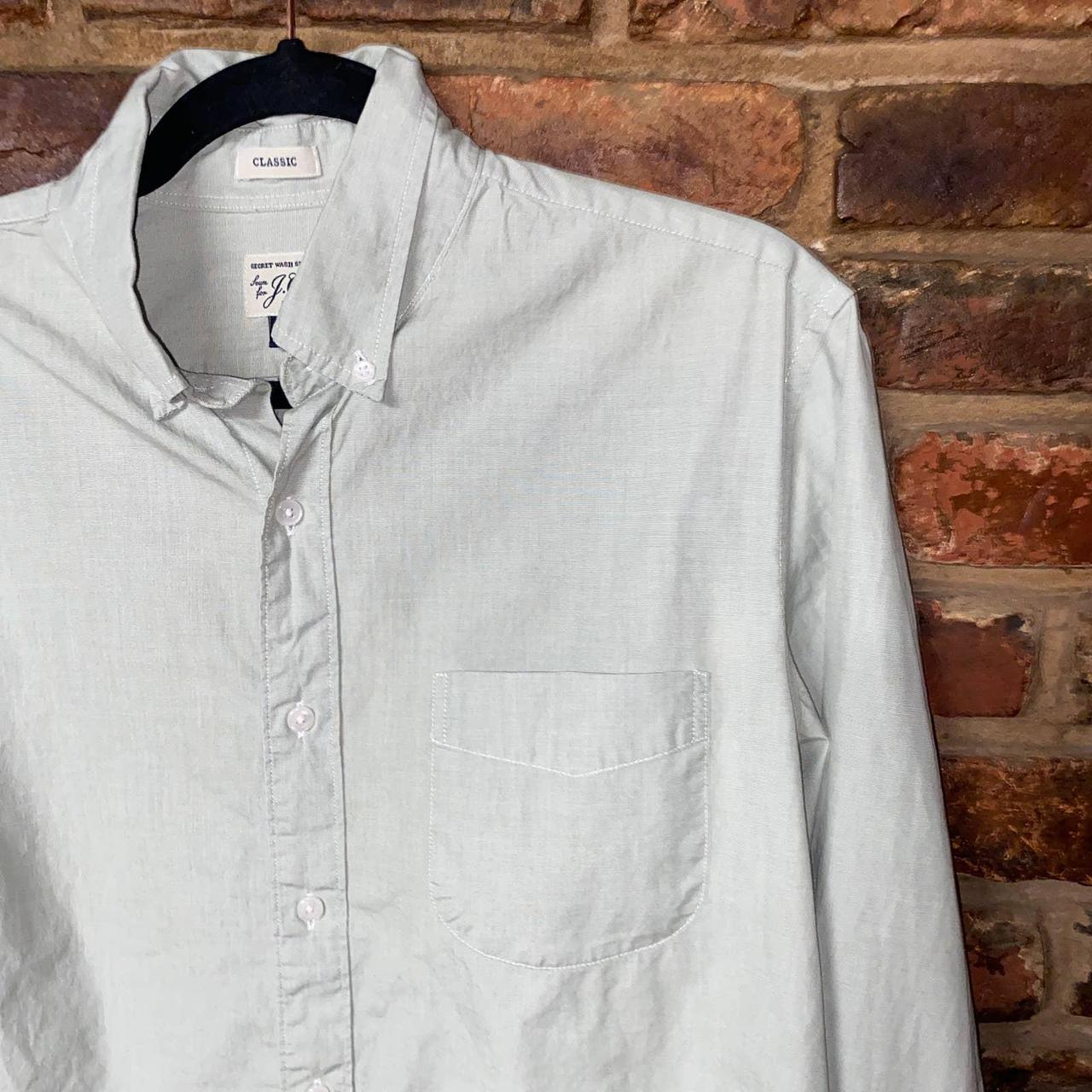J Crew Gray Poplin Classic Long Sleeve Button Down Depop