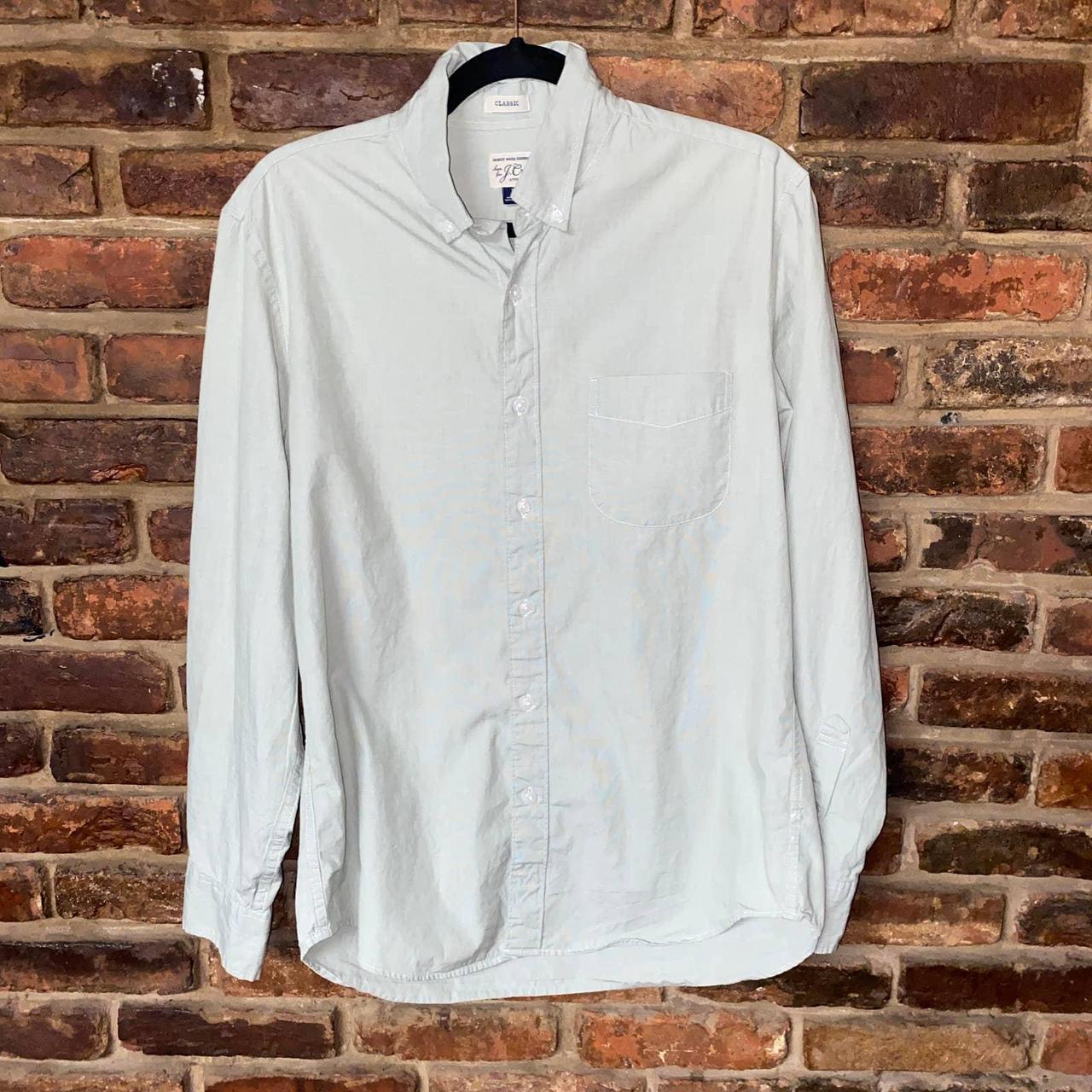 J Crew Gray Poplin Classic Long Sleeve Button Down Depop
