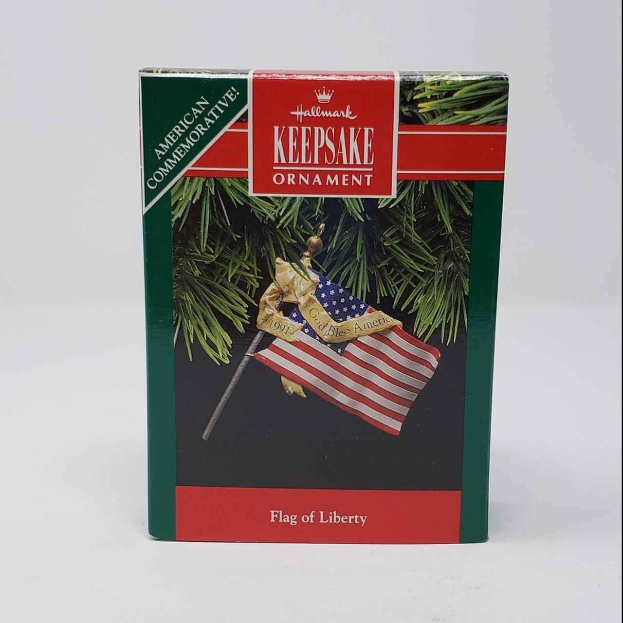 1991 hallmark flag of liberty ornament. This... - Depop