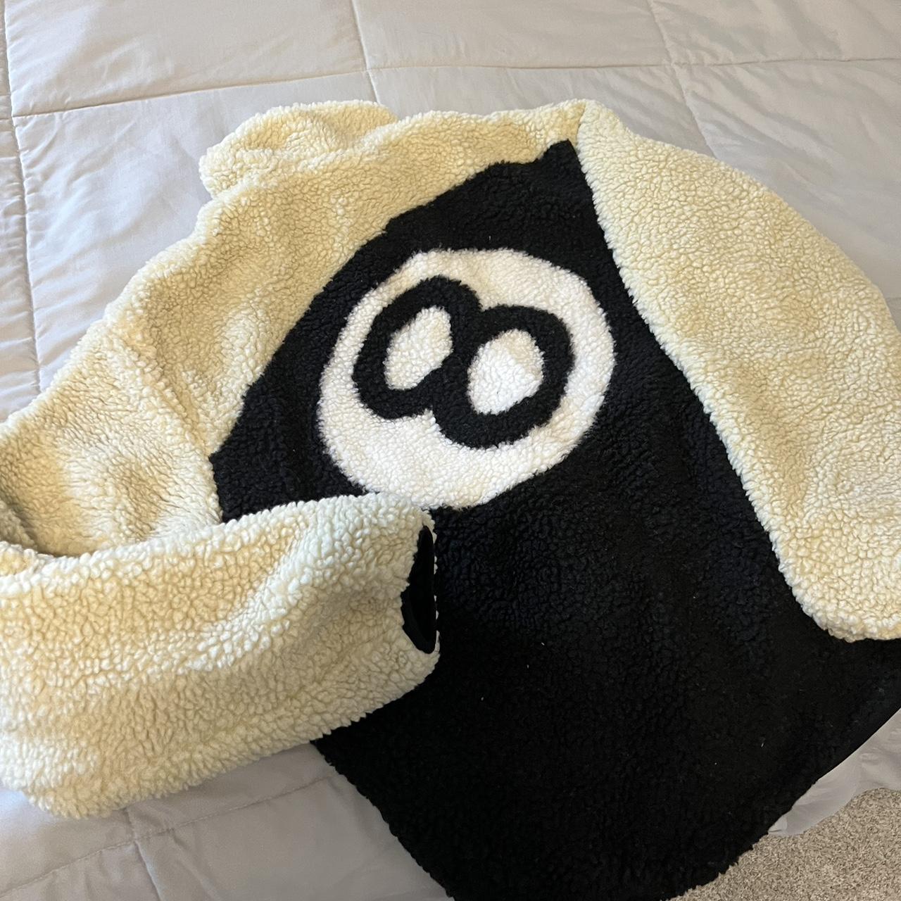 Stussy 8 ball reversible fleece jacket Used size XL... - Depop