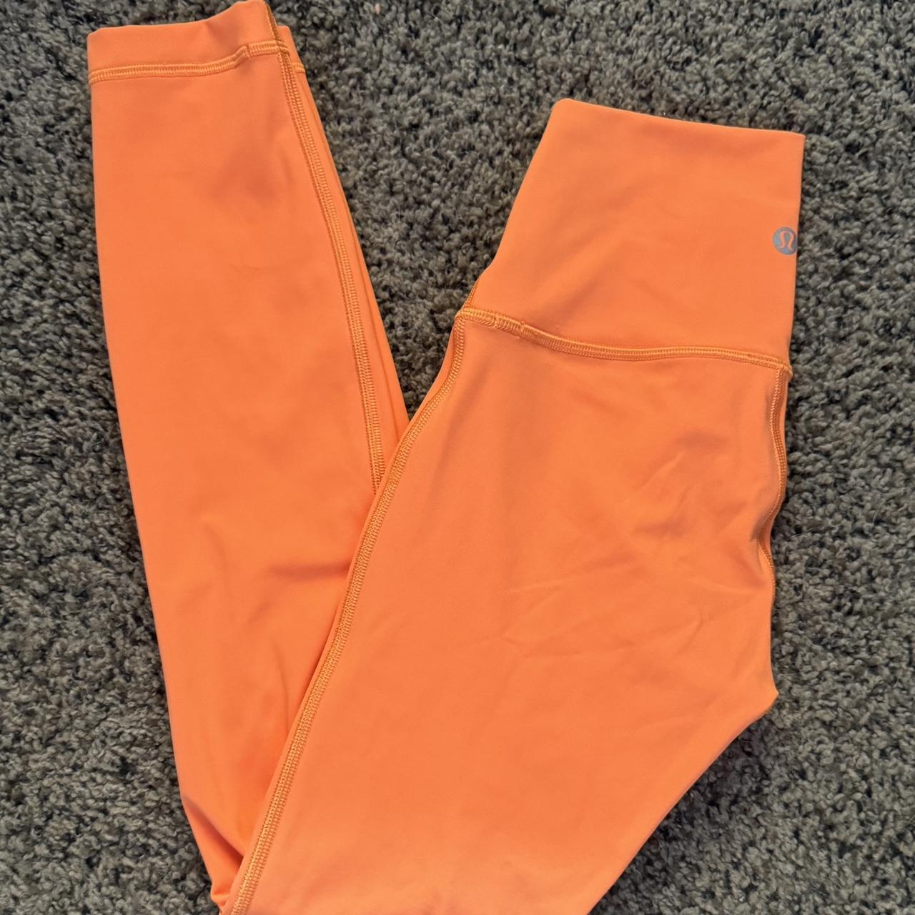Lululemon Wunder Under Orange Soda Leggings only... - Depop
