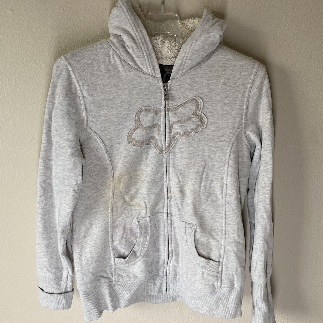 Y2K women’s fox racing hoodie XL Slight discoloration - Depop