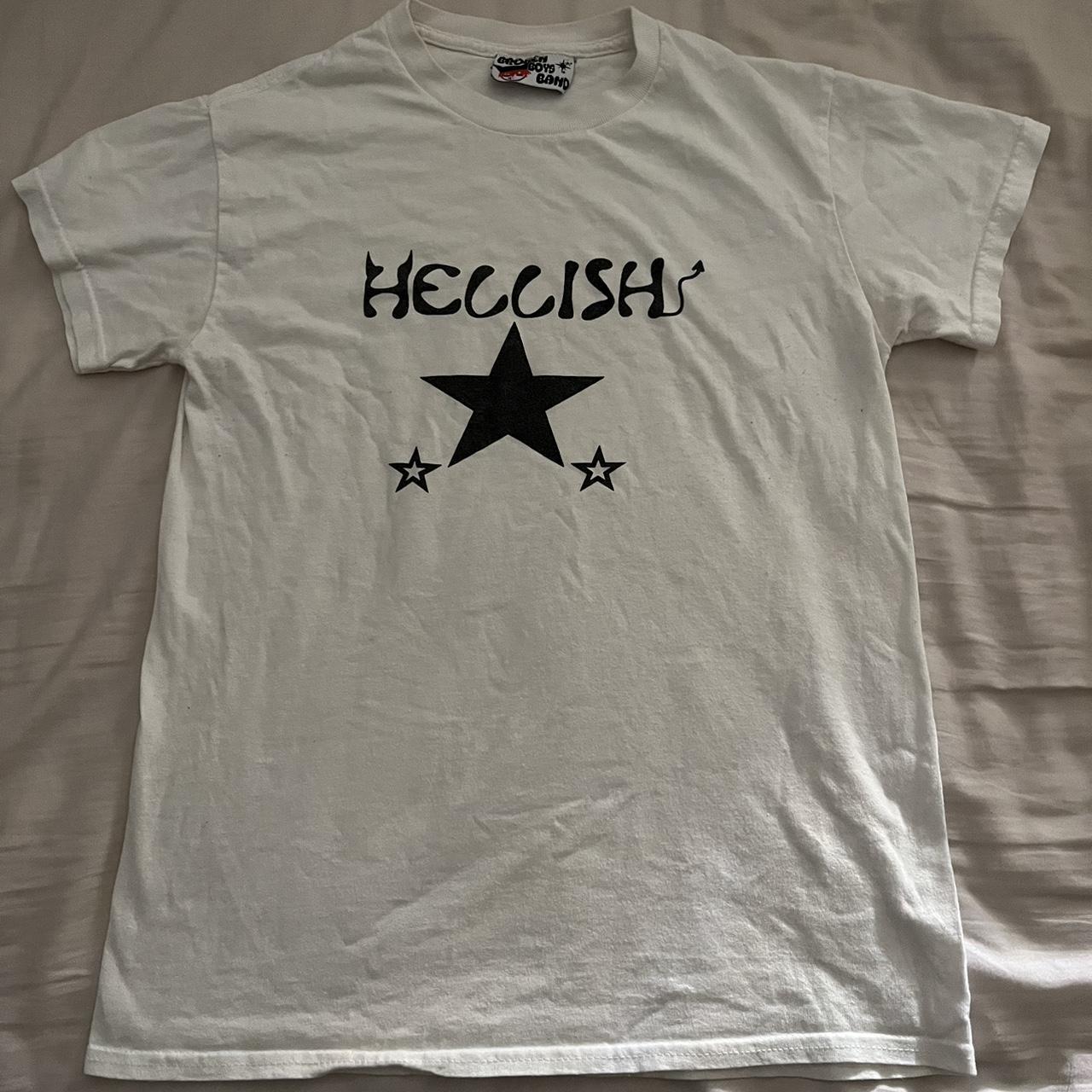 White hellish tee - Depop