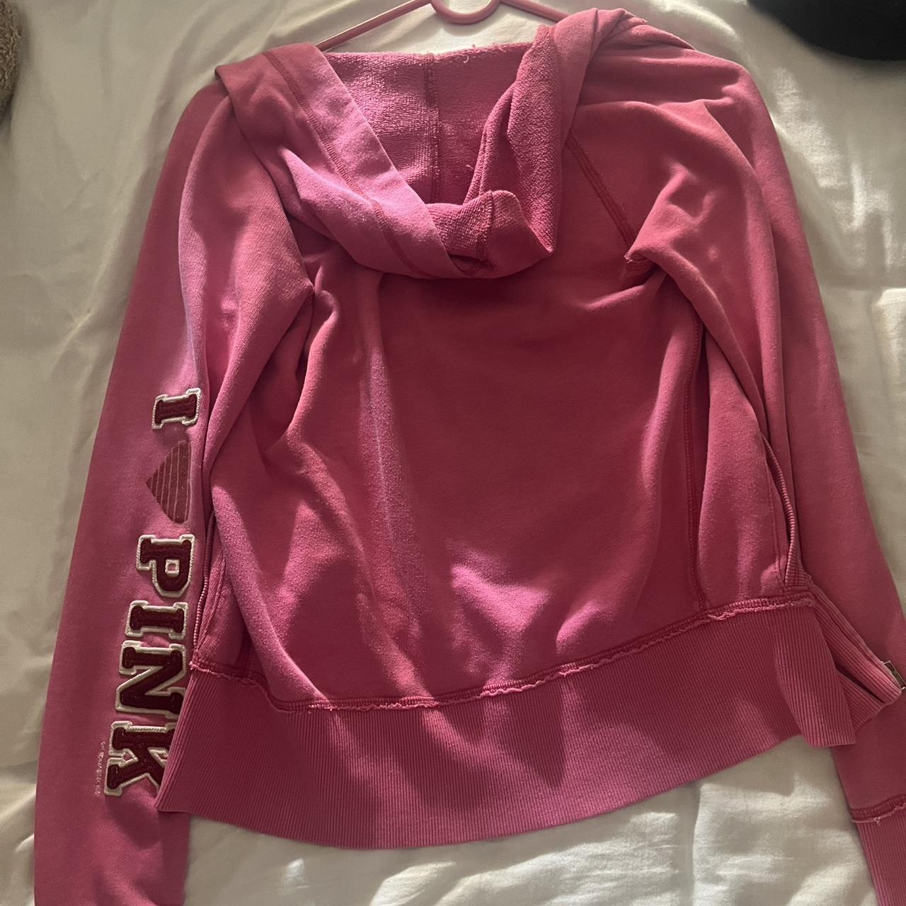vintage 2000s victoria’s secret pink zip up hoodie | Depop