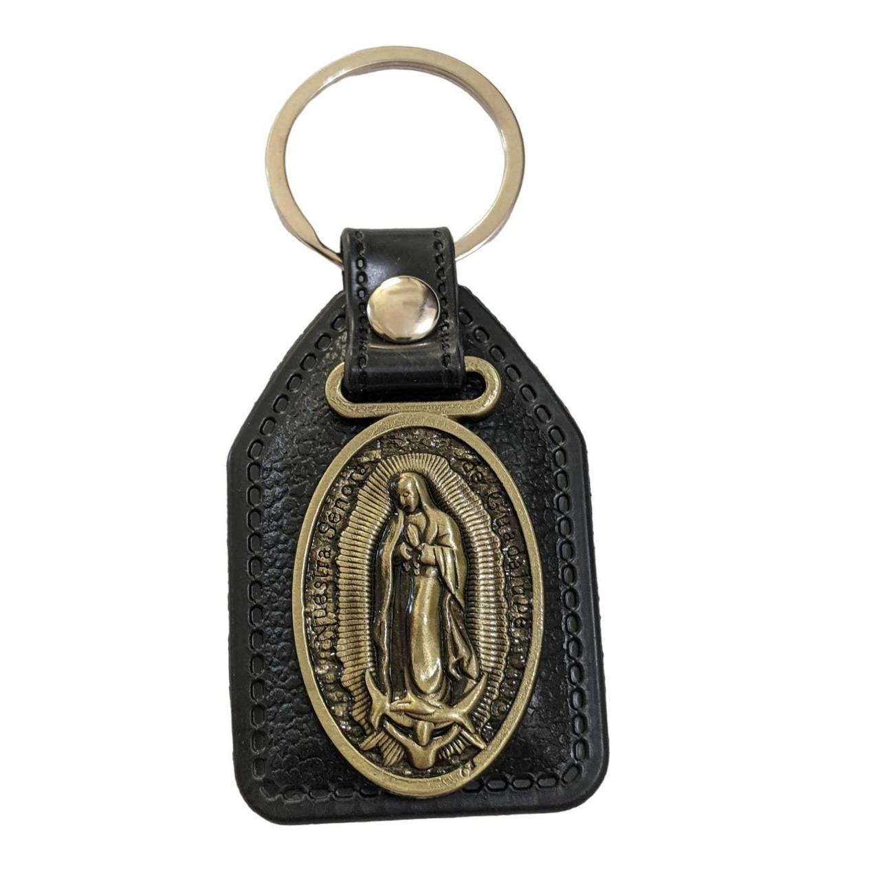 New Maria Catholic faux leather keychain keyring key... - Depop