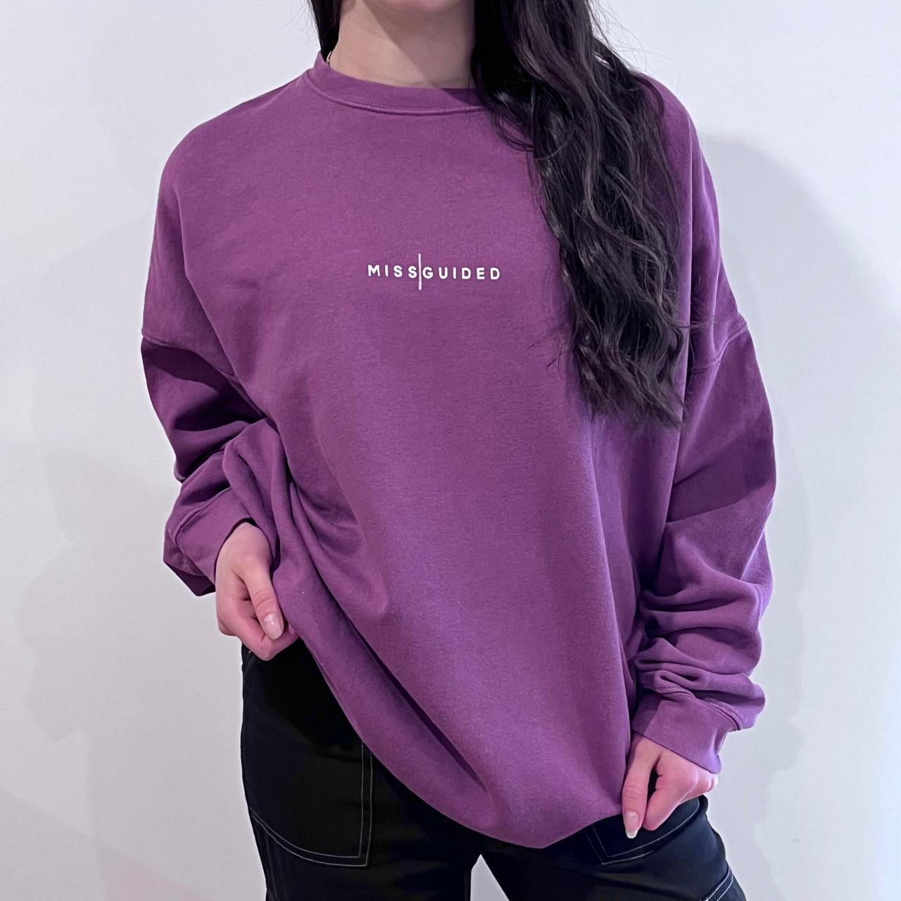 OVERSIZED PURPLE SWEATER Very warm Size US S Back... | Depop