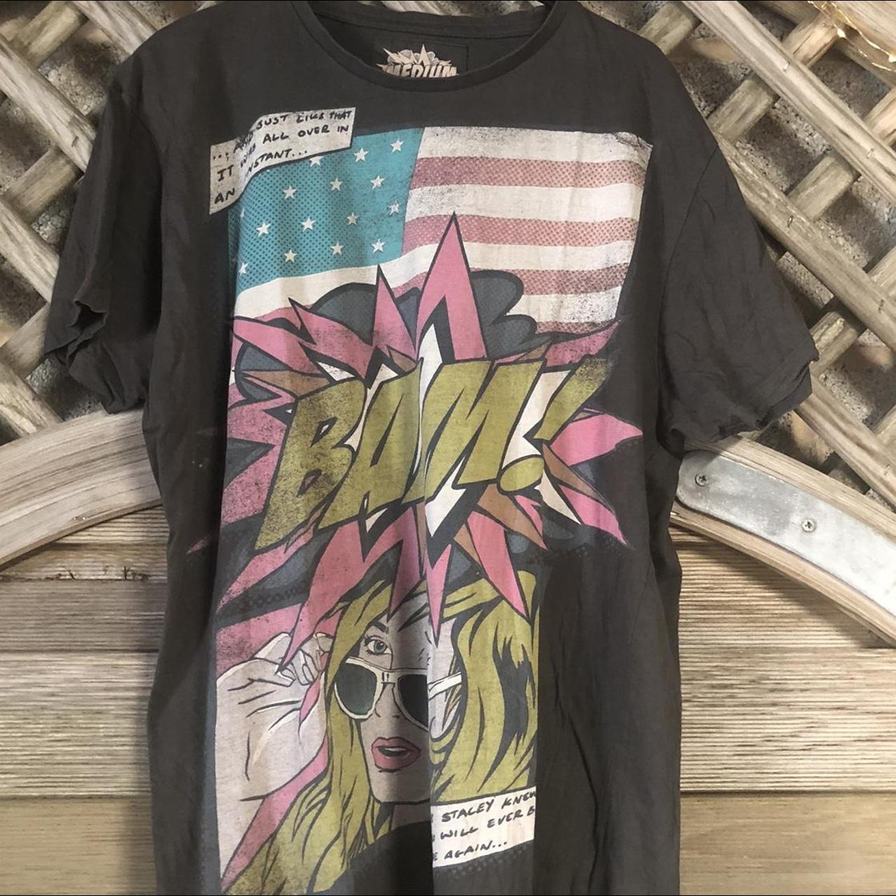 Vintage Style Comic Strip Printed T-shirt Crew... - Depop