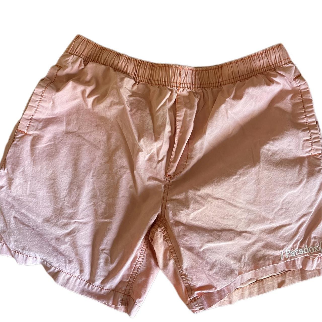 Men’s paradox salmon pink chubbies style shorts... - Depop