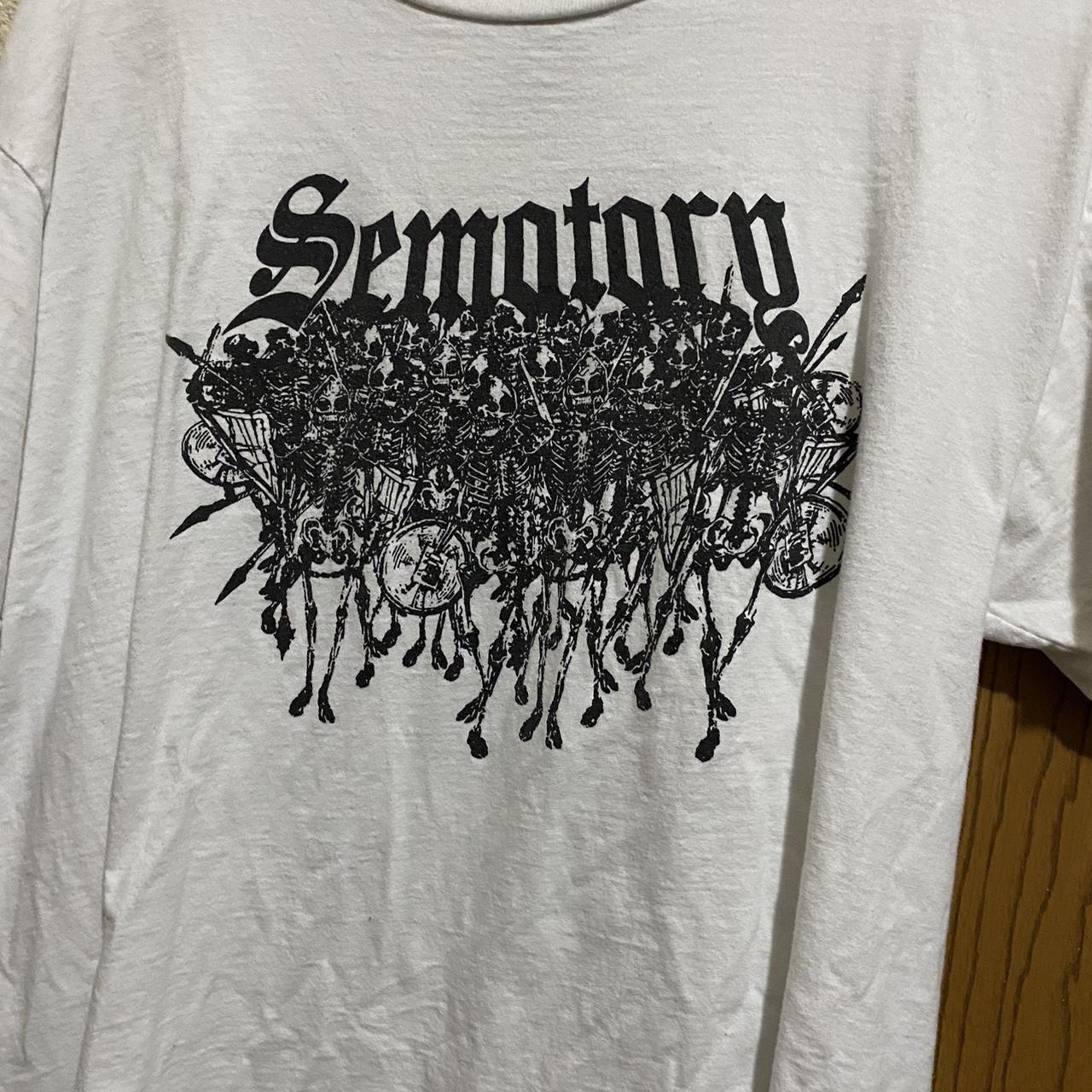 black and white sematary shirt lightly... - Depop