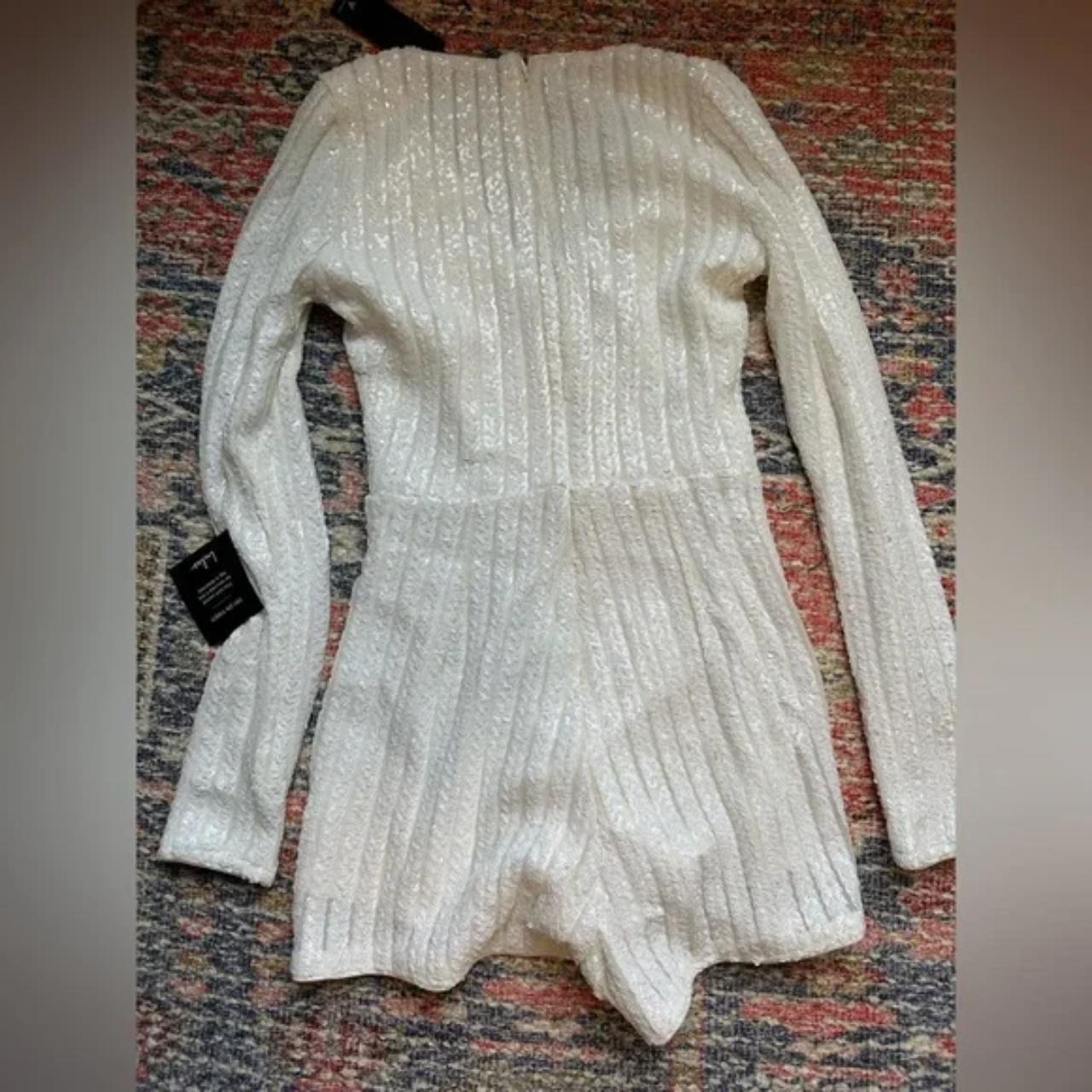 Lulus white sequin jumper NWT and only tried on... - Depop
