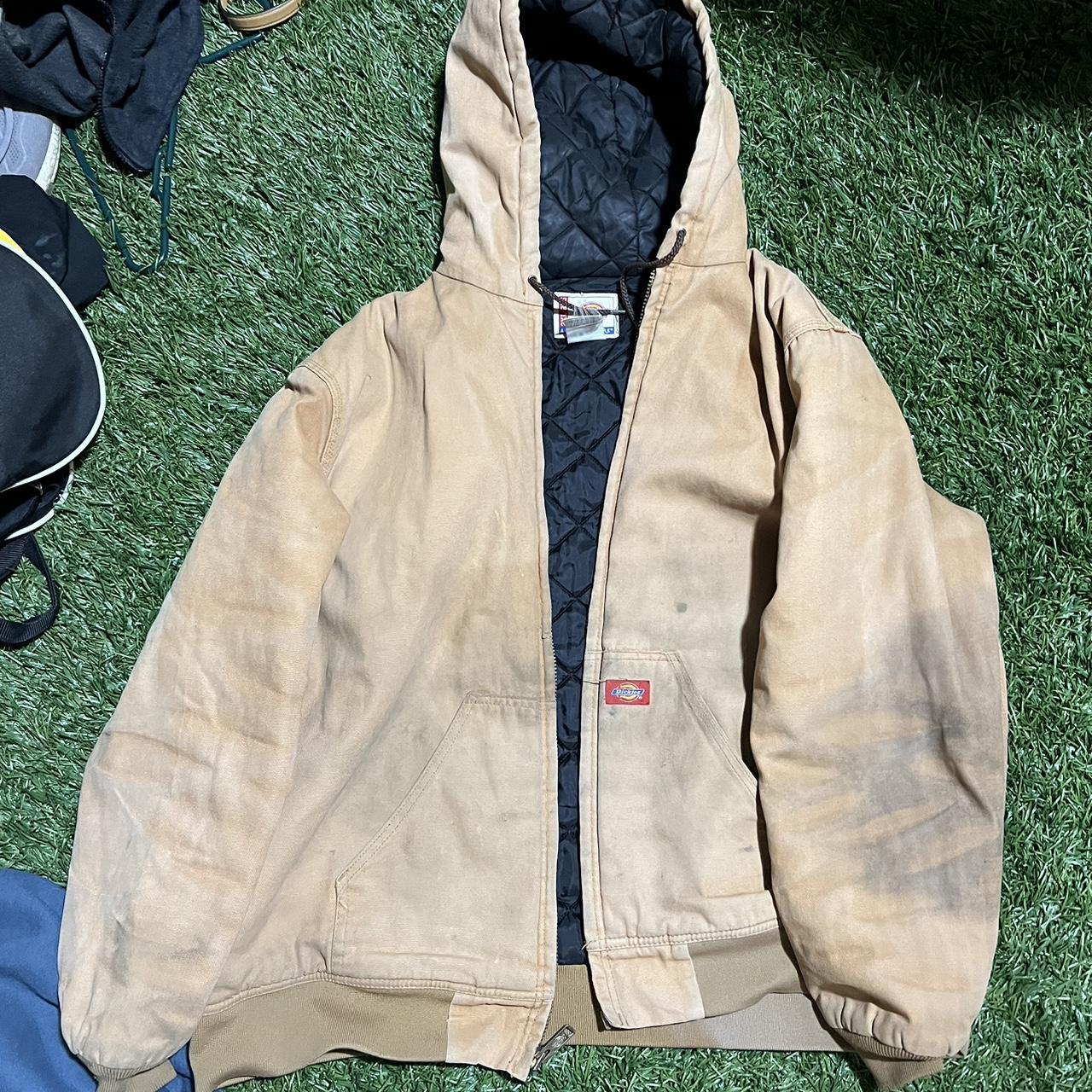 Vintage Dickies workwear coat -Heavily worn -Tag... - Depop